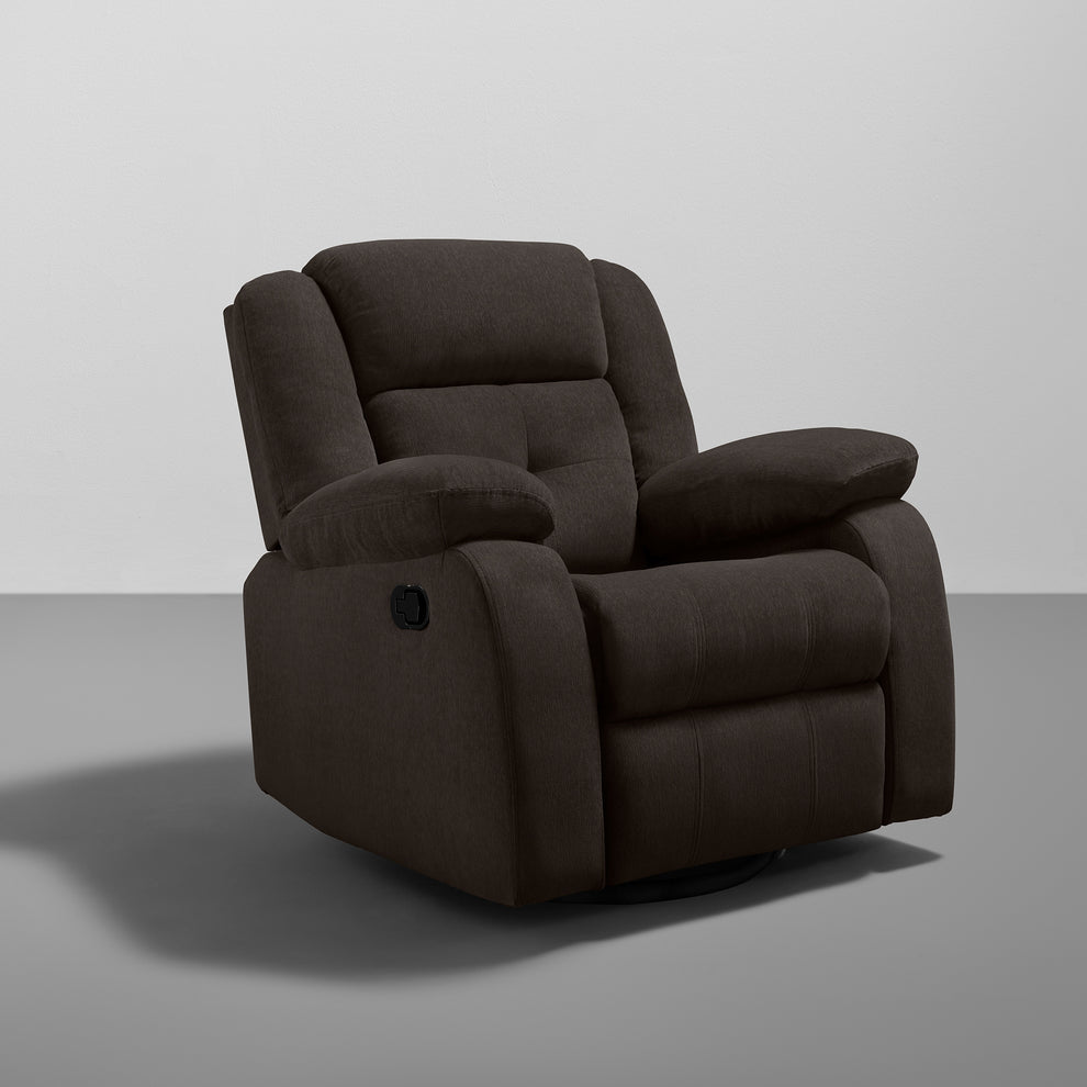 Buy Sleepyhead RX7 Swivel Rocker Recliner Egyptian Brown Fabric Online